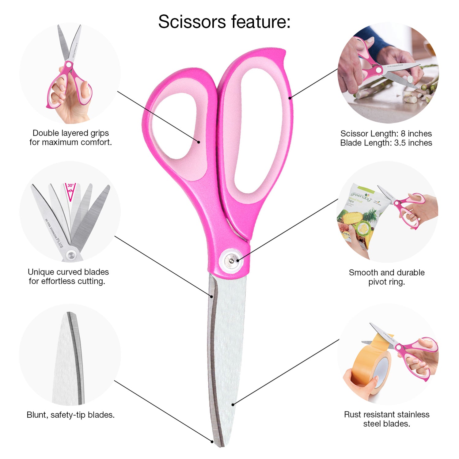 Large Curved Blade Scissors — Guard Your ID