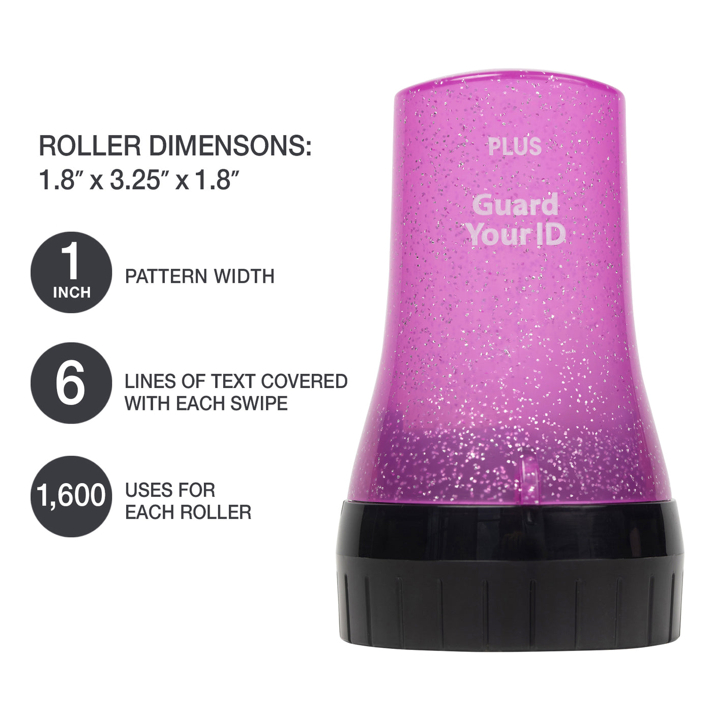 Guard Your ID Glitter WIDE Privacy Roller 3-Pack | Limited Edition ...
