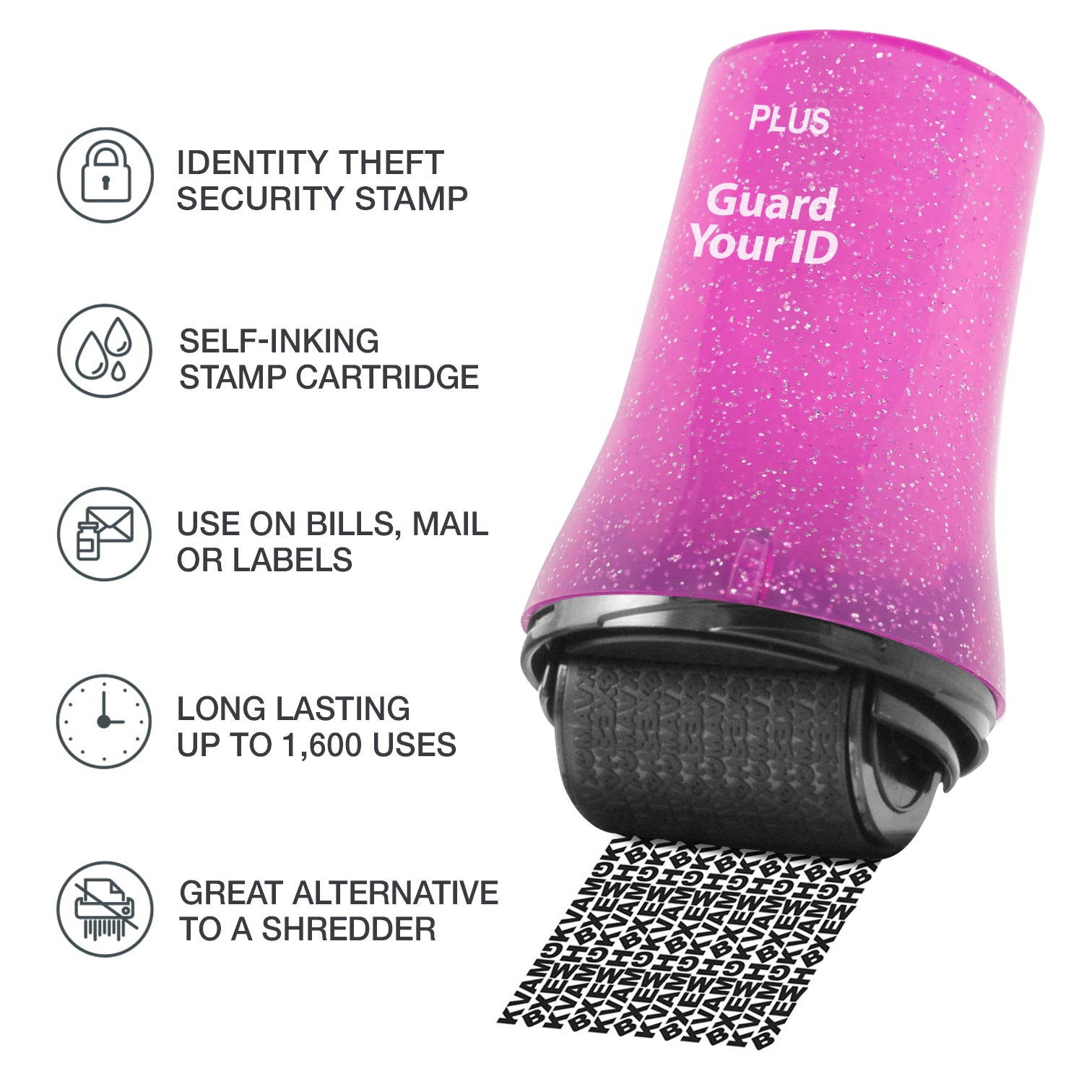Guard Your ID Glitter WIDE Privacy Roller 3-Pack | Limited Edition ...