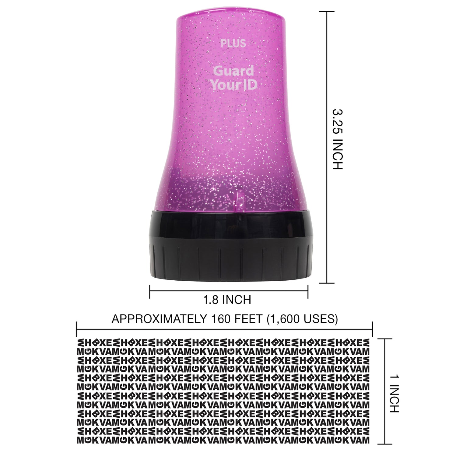 Guard Your ID Glitter WIDE Privacy Roller 3-Pack | Limited Edition ...