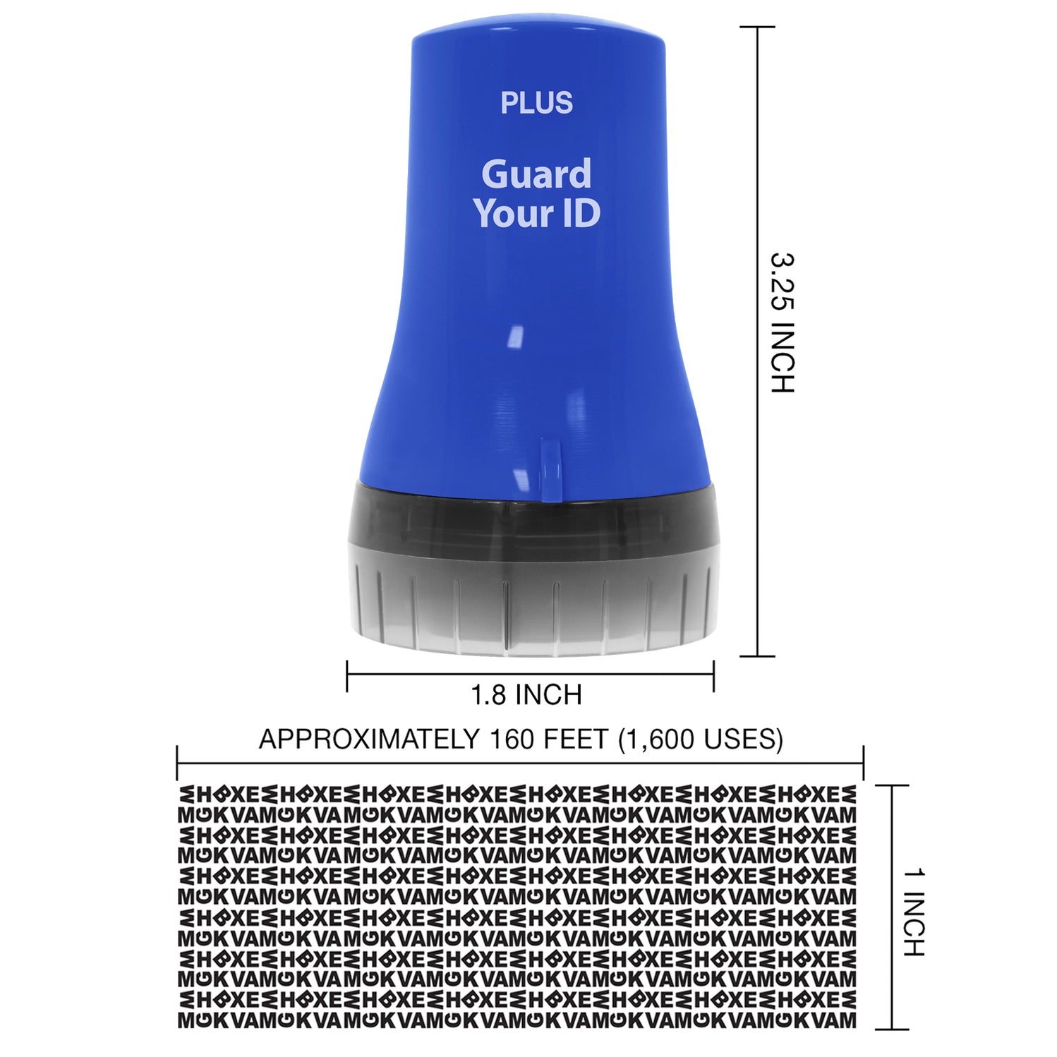 Guard Your ID WIDE Advanced Roller 4-Pack – Extra-Wide Privacy Stamp ...