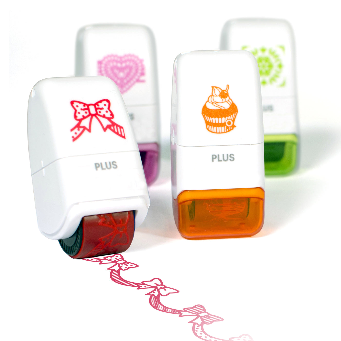 PLUS Deco Mini Roller 4-Pack | Self-Inking Decorative Stamp Rollers ...