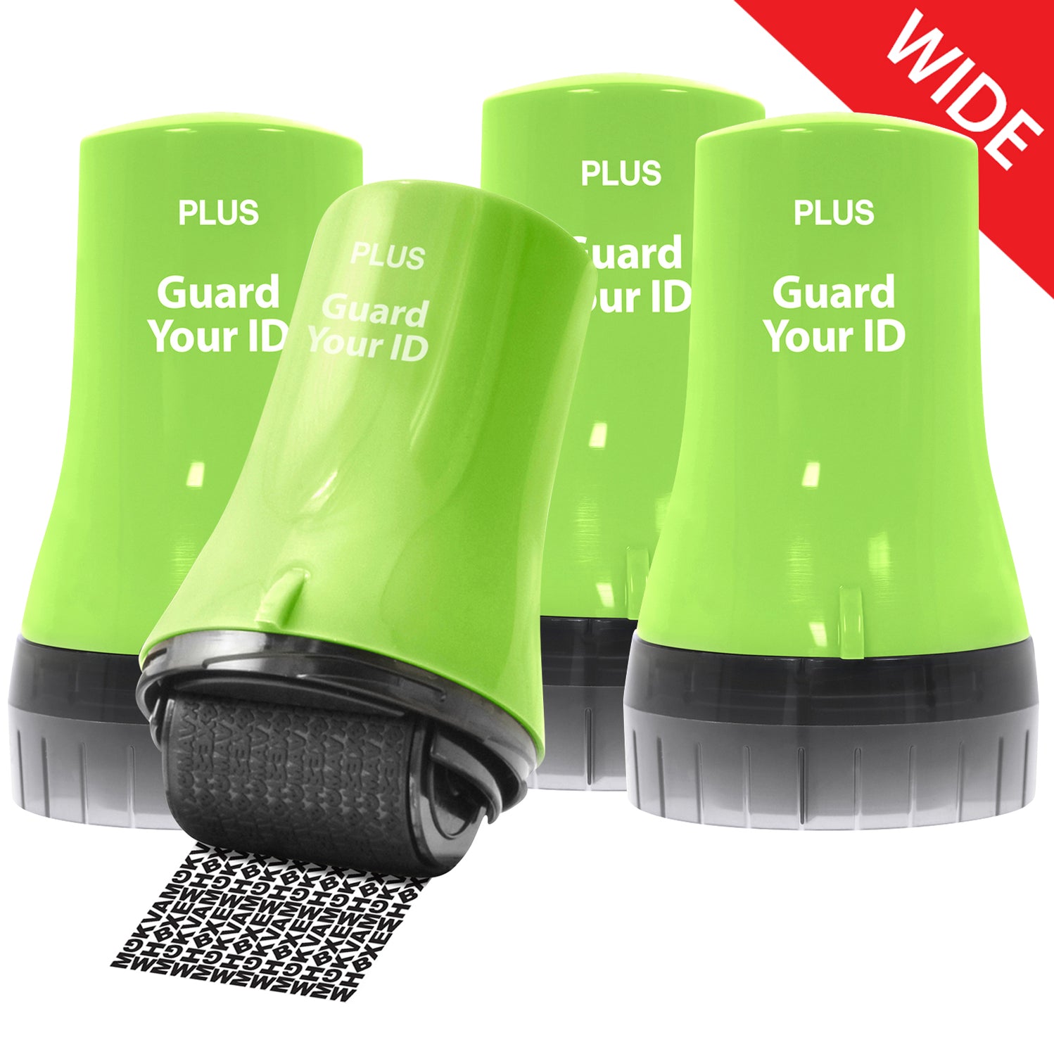 Guard Your ID WIDE Advanced Roller 4-Pack | 1.0" Privacy Stamp — PLUS ...