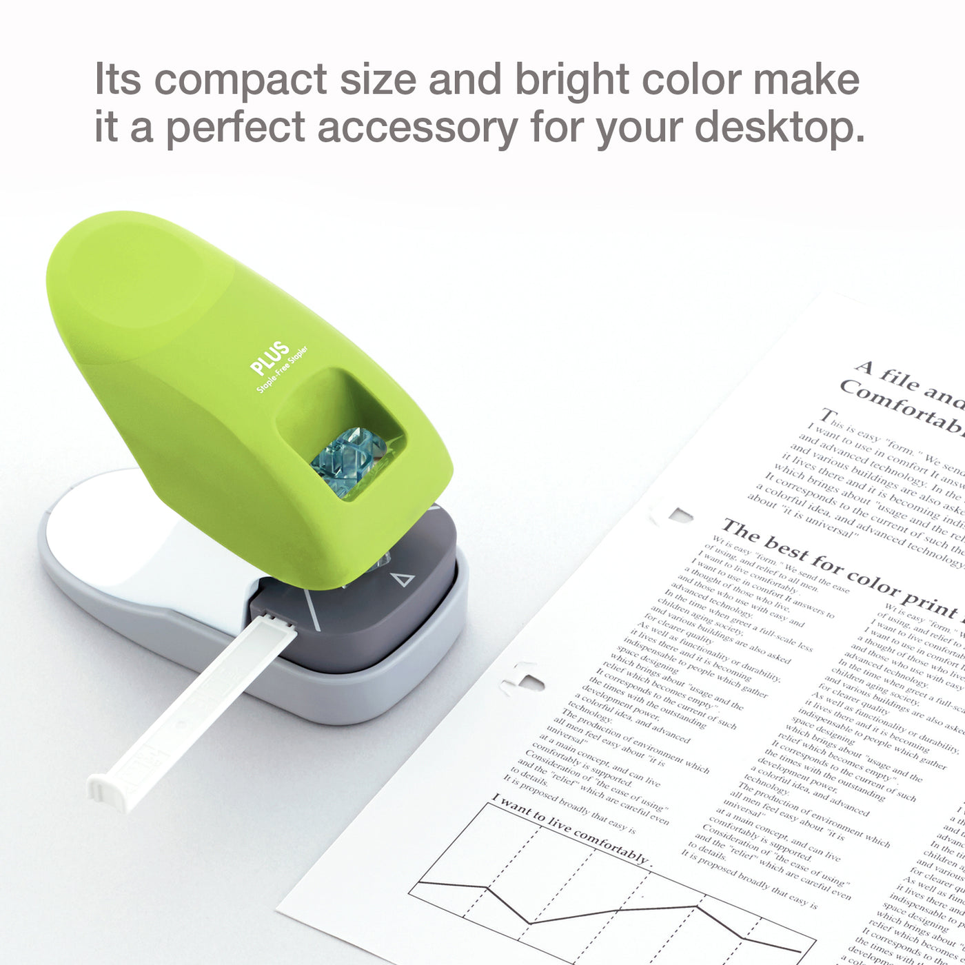 Desktop Paper Clinch Staple Free Stapler — Guard Your ID