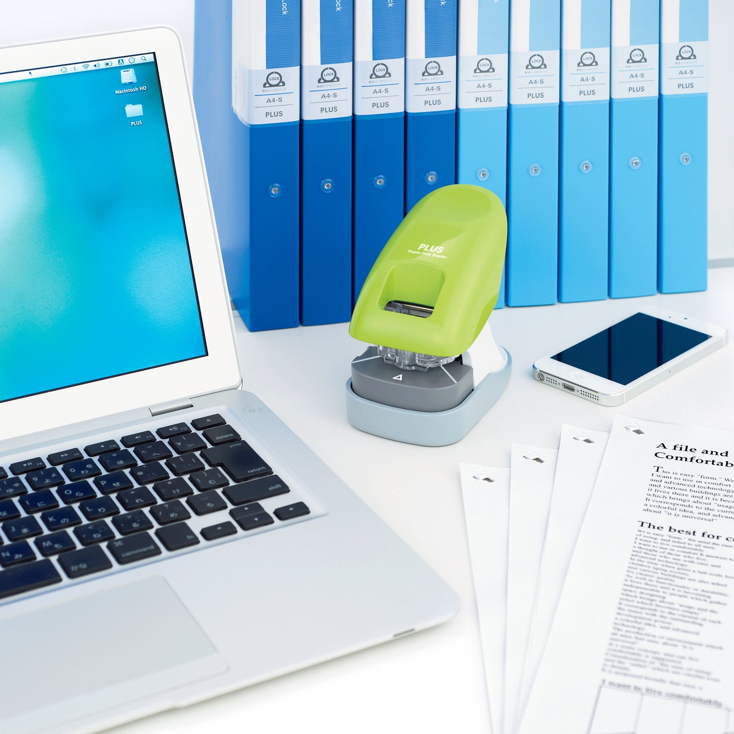 Desktop Paper Clinch Staple Free Stapler — Guard Your ID